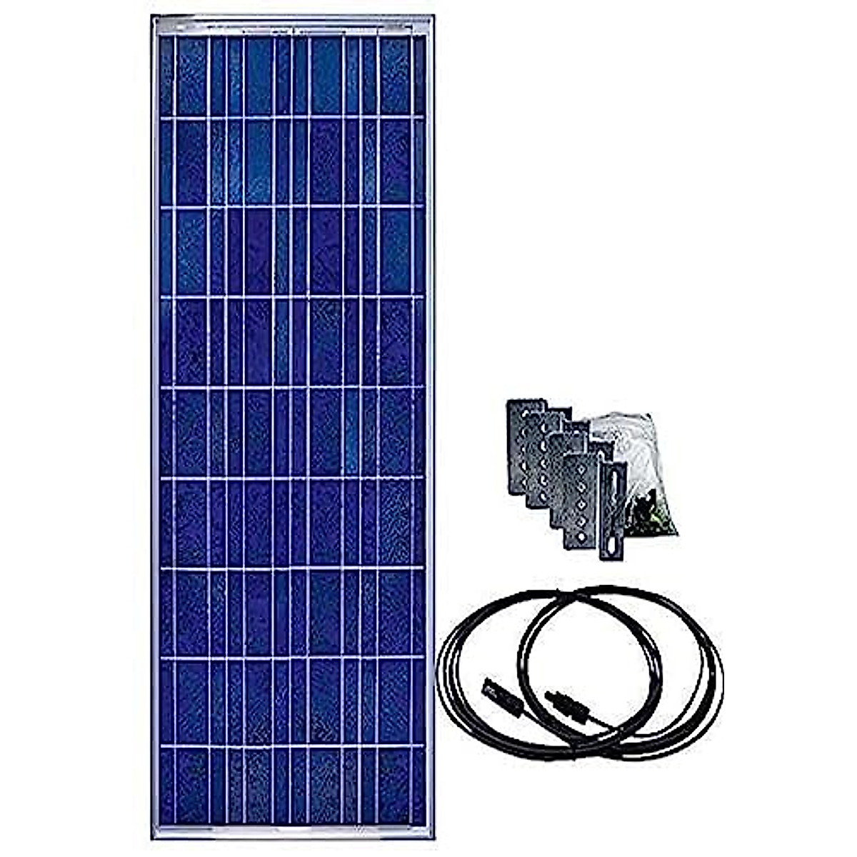 Samlex America (SSP-150-KIT) 150W Solar Panel Kit with Brackets and Connecting Wires