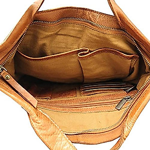 Latico Leathers Bianca Leather Tote Bag for Women (Brown) - Made From 100% Authentic Leather Handcrafted by Artisans - Top Handle Crossbody Bag Versatile Women Purses and Handbags for Work & School