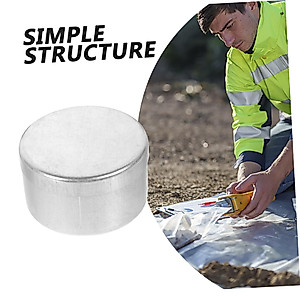 TOKIDNY 3pcs Boxes Weighing Box Sample Containers Soil Weighing Holders Weighing Jars Small Soil Holder Soil Collection Metal Jars Soil Sampling Jars Soil Containers Silver Aluminum