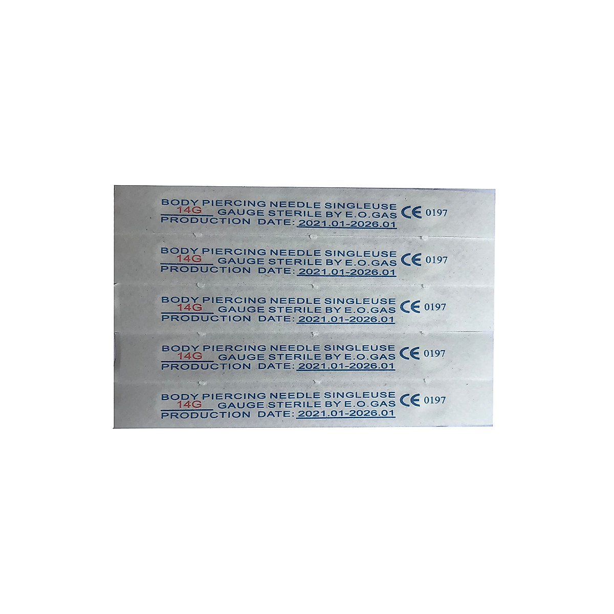 Shuiniba 14G 5 Pieces Body Ear Navel Nose Lip Nipple Piercing Needles