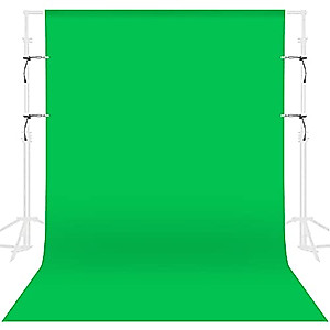 GFCC Green Screen Backdrop Background - 7x10FT Photography Backdrop Photo Background Screen for Video Recording Greenscreen Picture Photoshoot