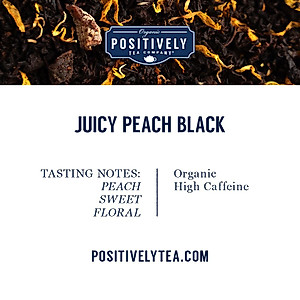 Organic Positively Tea Company, Juicy Peach Black Tea, K-Cup Compatible, 24 Pods