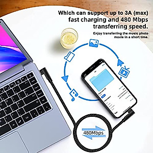 USB C to Lightning Cable 3ft MFi Certified 3 Pack 90 Degree iPhone Charger Nylon Braided Right Angle Lightning to USB C PD Fast Charging Cable for iPhone 13 12 11 Pro X XS XR 8 Plus 7 6 5(Black)