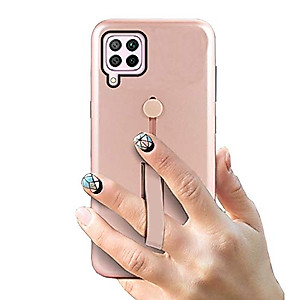 WenTian Huawei P40 Lite/Nova 6SE Case, CaseExpert® Shockproof Rugged Impact Armor Hybrid Kickstand with Handle Protective Cover Case for Huawei P40 Lite/Nova 7i / Nova 6 SE Rose Gold