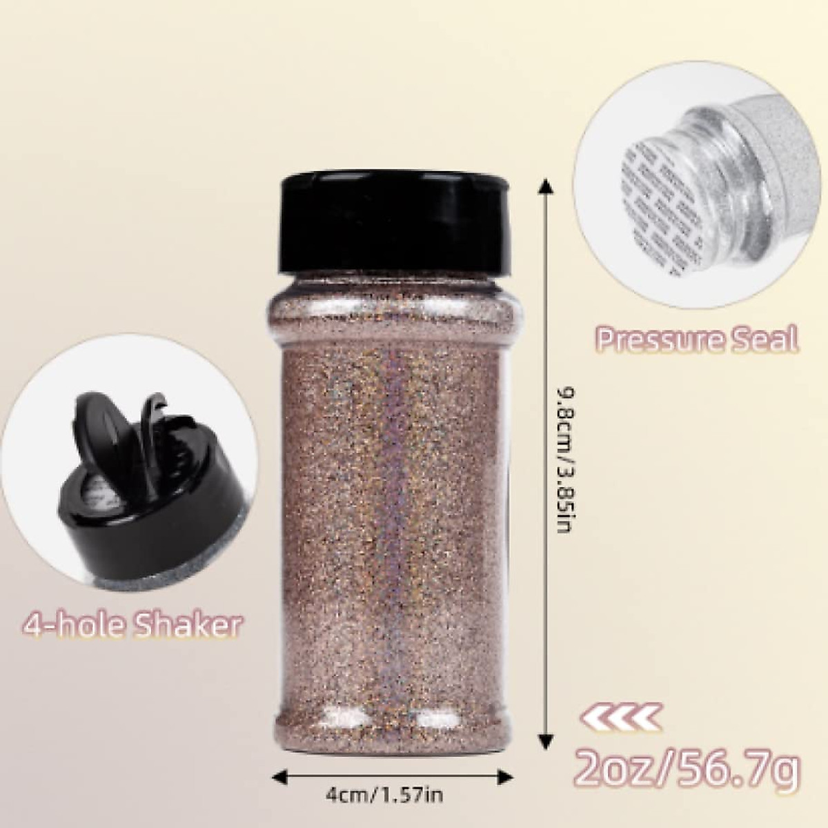 Extra Fine Holographic Glitter,5 Colors Glitter Set Pack,283g/10oz Craft Glitter Powder for Resin,Slime,Nail,Tumbler (5 New Holographic Colors)