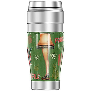 THERMOS A Christmas Story Leg Lamp STAINLESS KING Stainless Steel Travel Tumbler, Vacuum insulated & Double Wall, 16oz