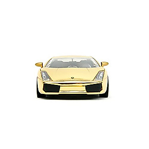 Fast & Furious 1:24 Lamborghini Gallardo Gold Chrome Die-Cast Car, Toys for Kids and Adults