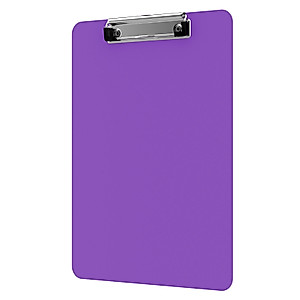 Letter Size 8.5 x 11 Plastic Clipboard - Lilac