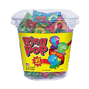 Ring Pop Hard Candy Pops, Variety Pack,2.55 pounds, 44 Count