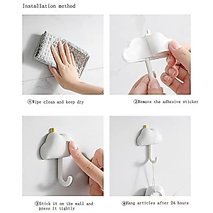 DHDestined Fateful 3 Pcs Adhesive Silicone Stick on Hooks, Multi-Purpose Damage Free Hanging Hooks, Silicone Decoration Hook, Functional Utility Hooks for Kitchen Bathroom Home Office