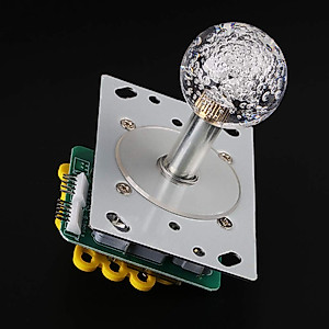 Zerodis LED Arcade Joystick Switchable Colorful Illuminated Joystick Switchable from 4 to 8 Way