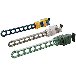 hobbyme Clothes Drying Rack, 3 PCS Rotary Clip-on Hanger for Travel, Flexible Drying Racks for Laundry, Wall Mounted Drying Racks for Door Window, Hanging Accessories(Gray/Blue/Green)