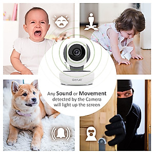 Video Baby Monitor,1080P Full HD Ultra Clear Image Quality,5.5" IPS Screen Monito,Pan Tilt Camera,Range up to 1000ft,18h Battery Life,2-Way Talk,Split Screen,Night Vision,Temperature Monitor,No WiFi.