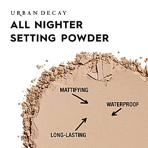 Urban Decay All Nighter Waterproof Setting Powder - Lightweight, Translucent Makeup Finishing Powder - Smooths Skin + Minimizes Shine - Lasts Up To 11 Hours