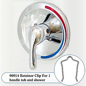 Honoson Qunclay 4 Pieces 96914 Retainer Clip Compatible with 1222 Faucet Value, Cartridge Removal Tool for One-Handle Posi Temp Tub Shower Faucet Cartridge Replacement