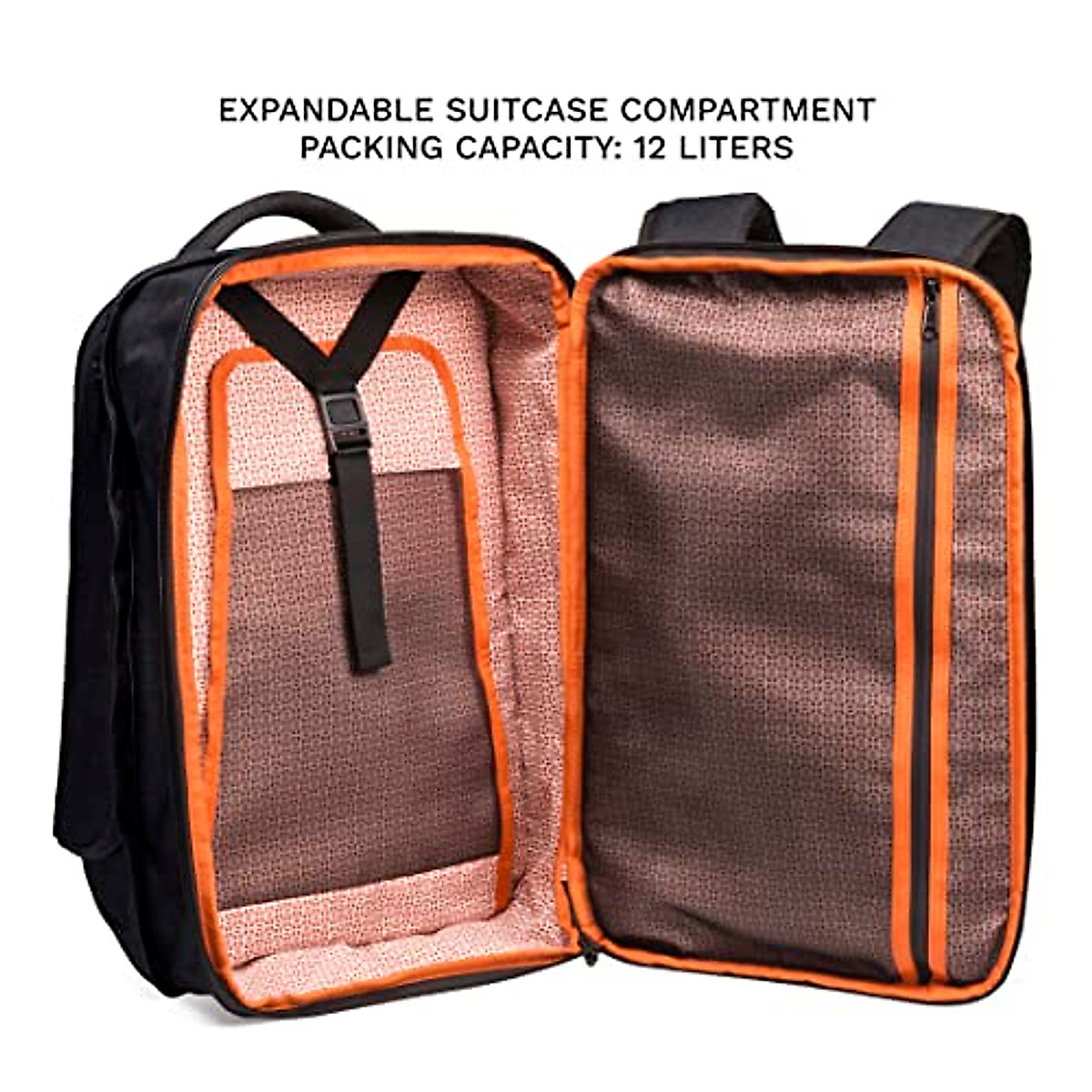 Knack Series 1 Laptop Backpack Fits up to 15 Inch - Knack Bags Carry-On Backpack, TSA Approved, Expandable Travel Backpacks (Stealth Black, Medium)