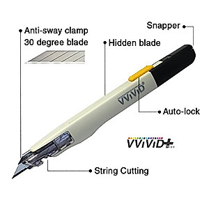 VViViD Premium Retractable Precision Balanced Multi-Use Utility Cutting Knife for Automotive Vinyl Wraps (1 Pack)