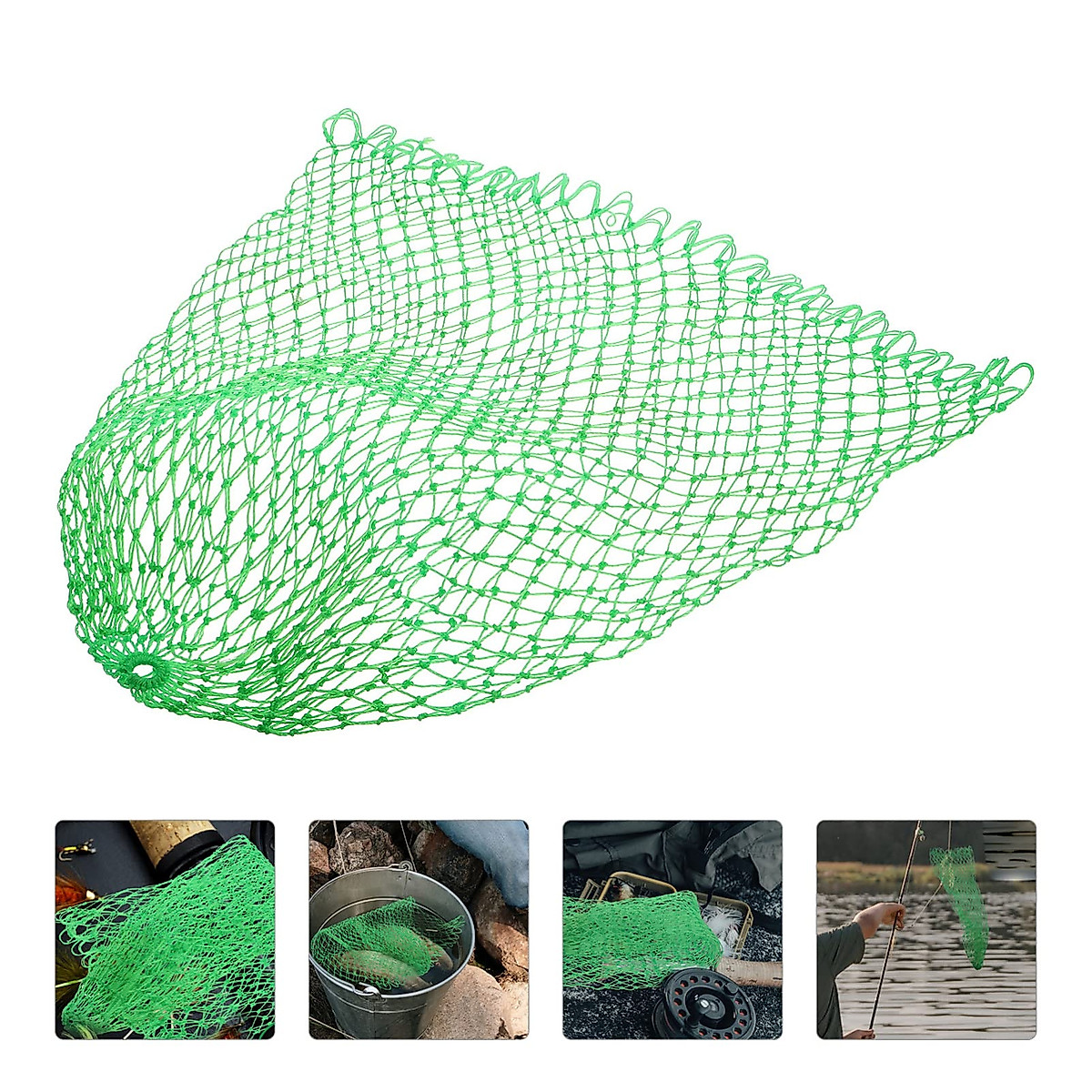 BESPORTBLE 1pc dip net Fishing baits Bait Fish net Floating Fish Keeper net fishnets mesh Fishing cage Fish Bait net Landing Net for Fishing Small Fishing Net Fishing Tool Nylon Strand Diving