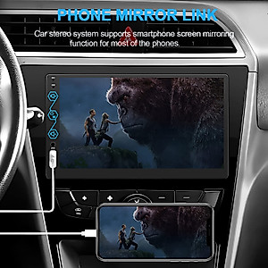 7 Inch Double Din Car Stereo System Compatible with Apple Car Play and Android Auto, Touch Screen Car Radio with Voice Control, Bluetooth 5.2, Subwoofer, A-Link, Backup Camera, FM/AM