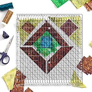 Quilting Ruler- 12.5 * 12.5" Slotted Rulers for Quilting and Sewing Quilt Strip Rulers for Fabric Precise Cutting