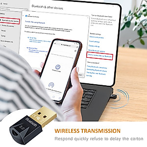 Universal USB Receiver for Wireless Keyboard,Unifying Receiver,Wireless Mouse USB Adapter,External Bluetooth Adapter,Realtek Chips,Stable Performance,Support Win10/8/7,for Laptop,Headset,Speakers