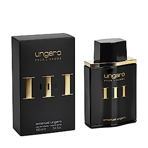 Emanuel Ungaro Pour L'Homme III Eau De Toilette Cologne Spray for Men, 3.4 Fl Oz