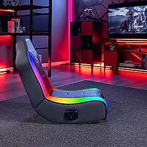 X-Rocker Cosmos RGB Floor Rocker - LED Gaming Chair for Comfortable & Immersive Gaming - Chair with Gaming System Compatibility & Easy Setup - Integrated Speakers & RGB Lighting