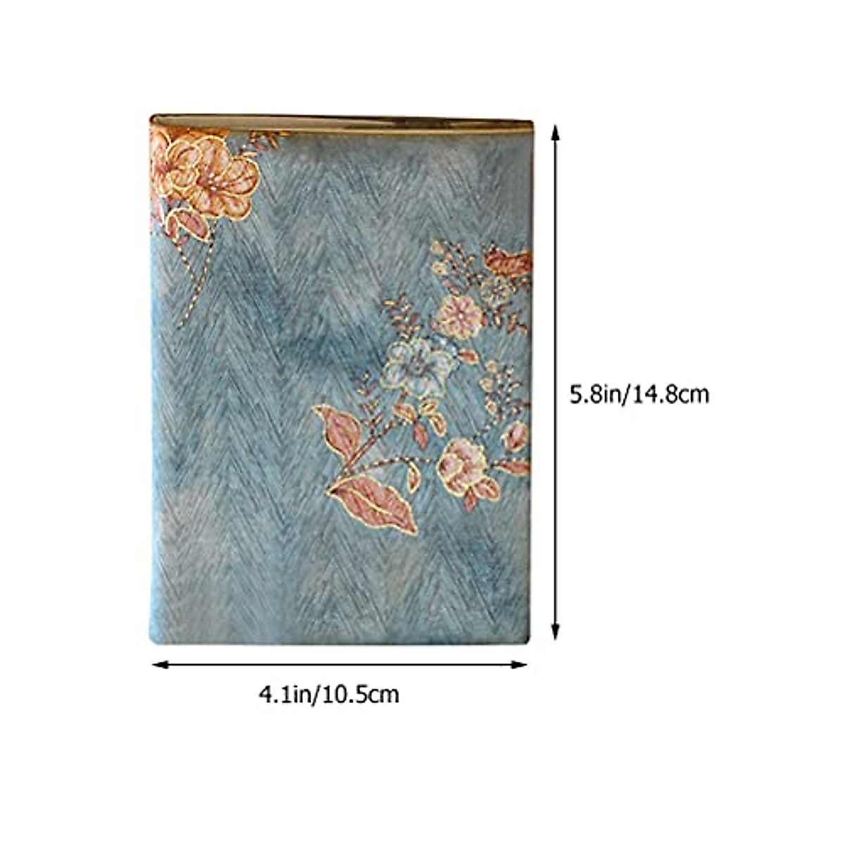 LUOZZY Cloth Book Cover Adjustable Notebook Cover A6 Cloth Book Sleeve Flower Print Washable Book Protector