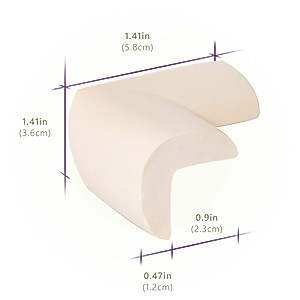 (16 Pack) Foam Corner Guard, Baby Proofing Table Edge Corner Protector, Furniture Bumper Guards for Kids, Home Safety, Pre-Taped Soft NBR Rubber Foam, Black