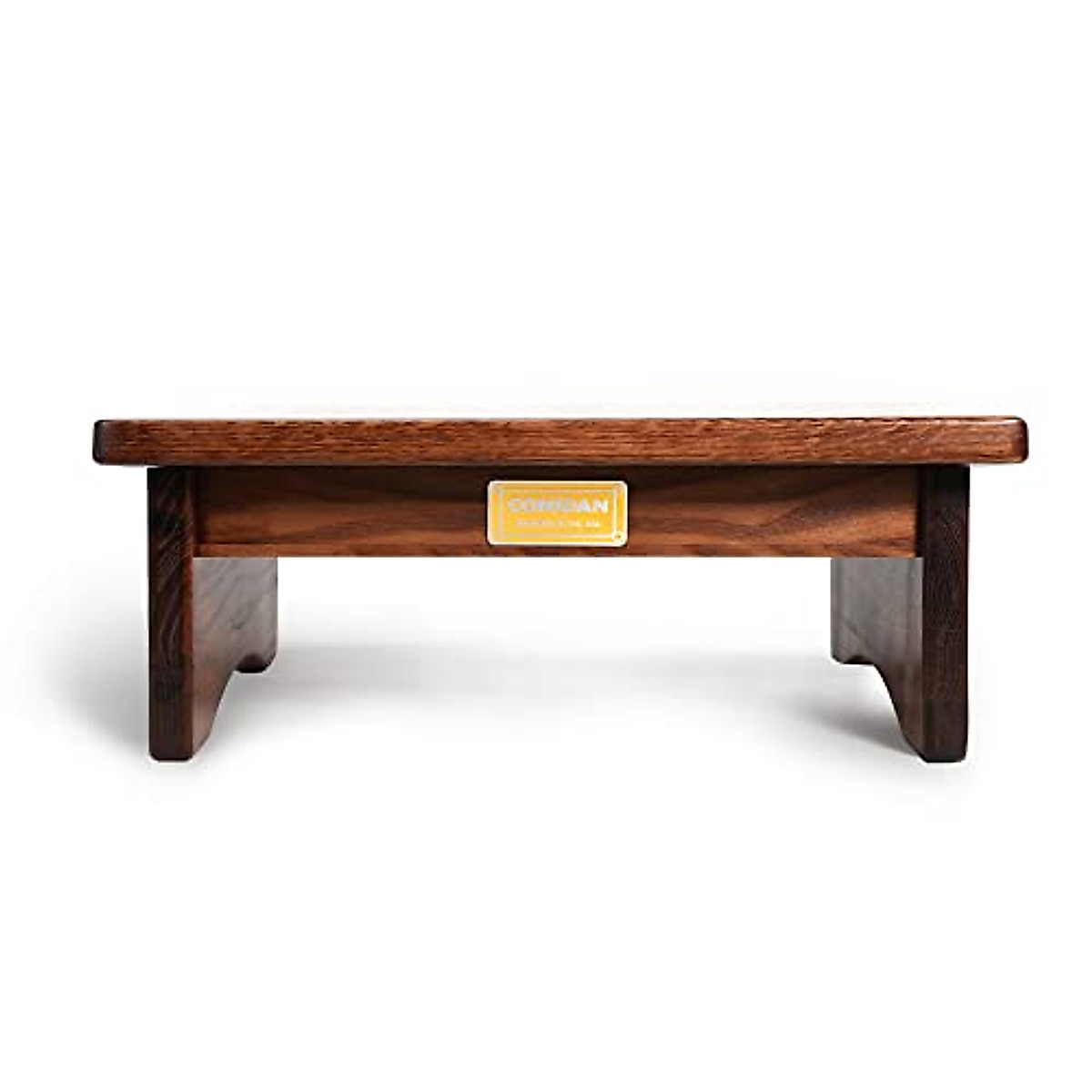 CONSDAN Foot Rest, Ergonomic Footrest for Under Desk at Work, Nursing Foot Stool, Natural Solid Wood Non-Slip Slanted Top Foot Stool for Office/Standing Desk(Chocolate Color)