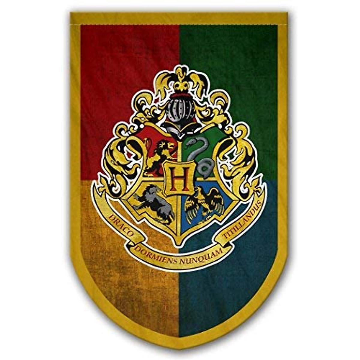 Wizard Style Banner - Home Flag 37x24 in - Printed on Both Sides - Durable Enough for Outside Conditions - Perfect Barware Man Cave Gift - Unique HP Collectible Accessories