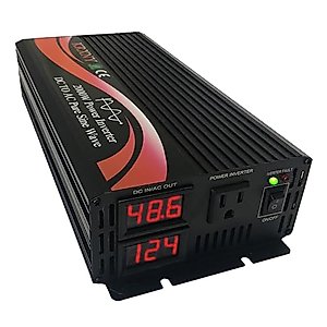 KRXNY 2000W Power Inverter 48V DC to 110V AC 60HZ Pure Sine Wave Converter with LED Display for Off Grid Solar System