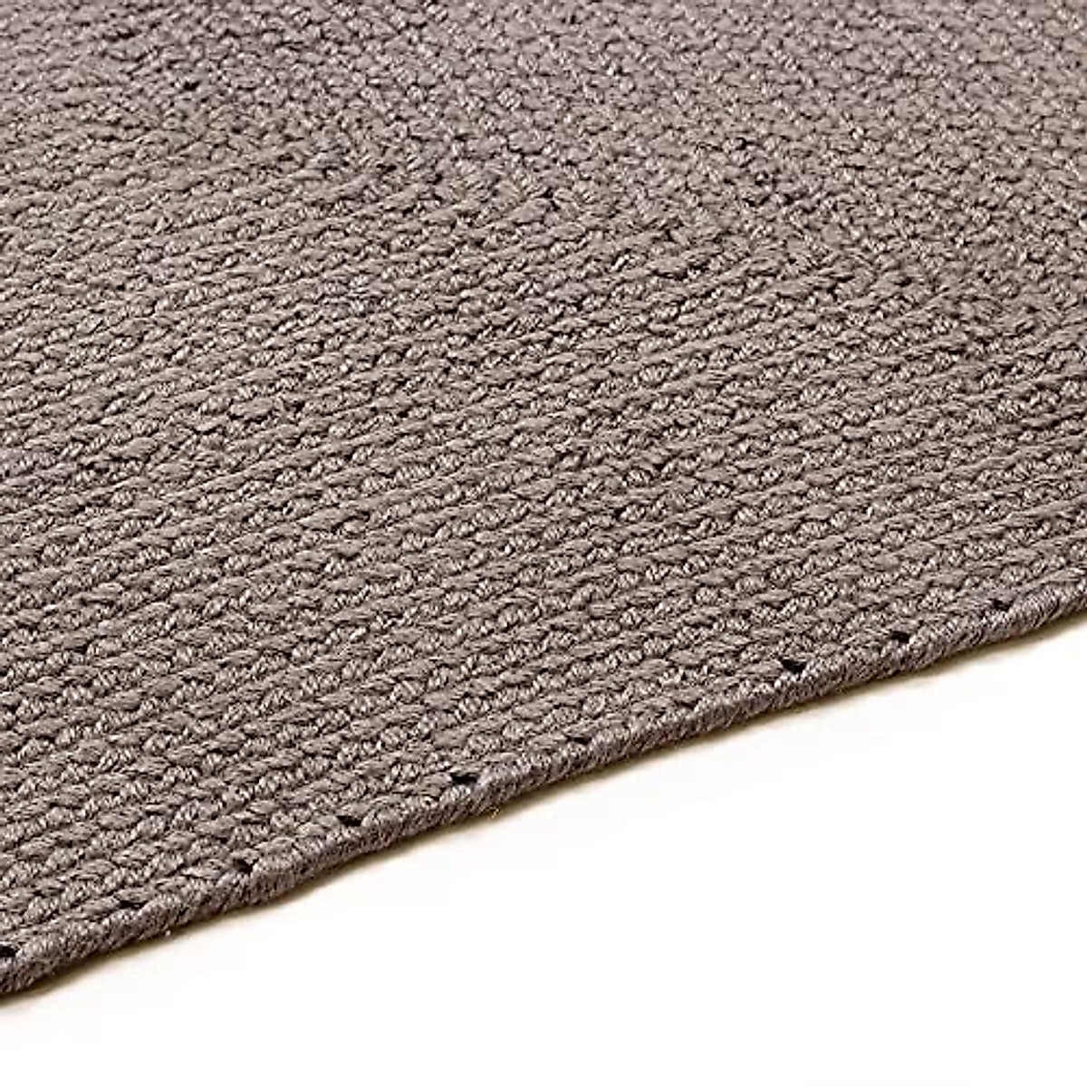 Super Area Rugs Lichfield Handmade Solid Reversible Indoor / Outdoor Braided Rug Charcoal Gray 2' x 3' Rectangle