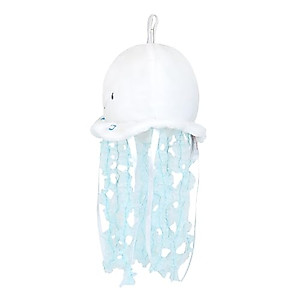 Cuddle Barn® Bubbles the Jellyfish Light-Up Musical Stuffed Animal, 12” Plush Toy Attaches to Crib Mobile has Soft Illuminating Lights and Soothing Ocean Wonder Melody to Help Baby Sleep