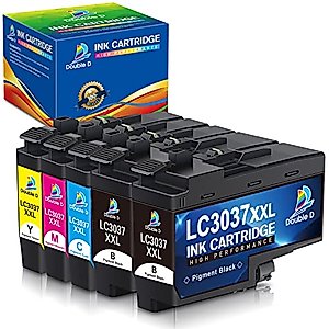 DOUBLE D LC3037 Ink Cartridges Compatible Replacement for Brother LC3037 LC3037XXL LC3039, High Yield use with MFC-J6945DW MFC-J5845DW XL MFC-J5945DW MFC-J6545DW XL (2BK/C/M/Y) 5 Pack