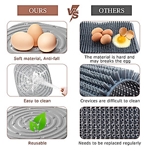 HUIJUTCHEN Nesting Box Pads for Chickens, Washable 4 Pack Chicken Nesting Box Pads for Laying Eggs, Sponge Nesting Pads for Chicken Coop, Chicken Bedding for Coop Nesting Box, Grey