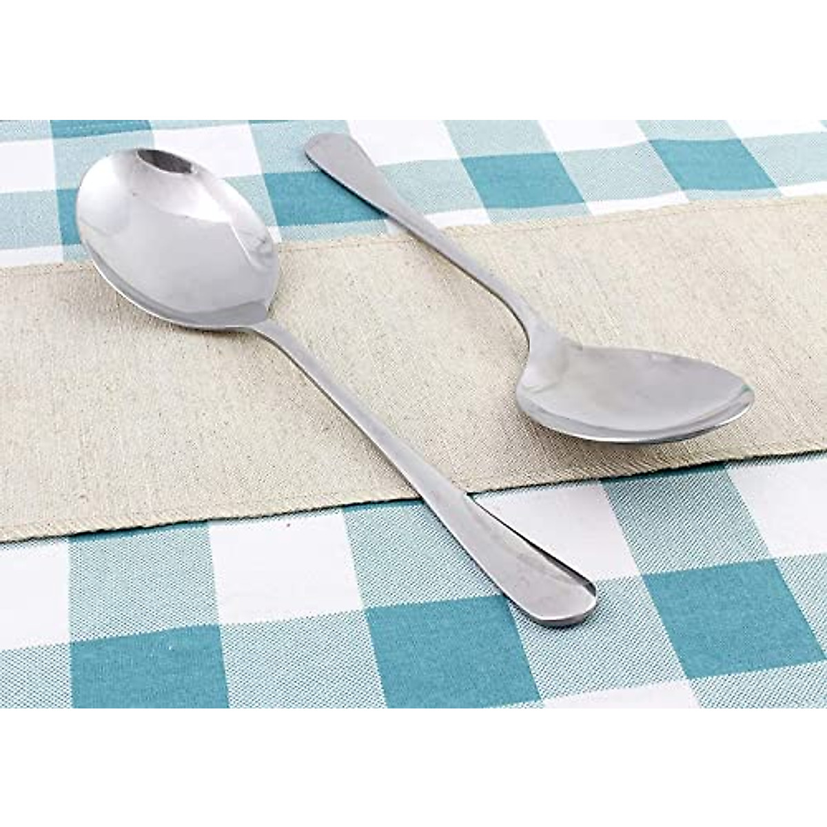 Cornucopia Stainless Steel X-Large Serving Spoons (2-Pack), Serving Utensil, Buffet & Banquet Style Serving Spoons-(2 Spoons)