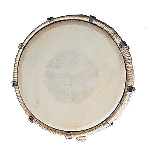 Handmade Wooden Dholak Folkisches Indian Music Instrument Tied By Rope