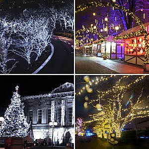 BHCLIGHT Purple Solar Halloween Lights,2-Pack Each 72FT 200 LED Solar String Lights with 8 Lighting Modes, Waterproof Solar Outdoor Halloween Decorations (Purple)