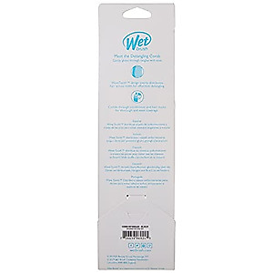 Wet Brush Detangling Comb, Black - Wide Tooth Hair Detangler with WaveTooth Design that Gently and Glides Through Tangles - Brush Throough Conditioner and Hair Masks - Gentle On Scalp and Pain-Free