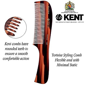 Kent 10T Large Wide Tooth Comb - Rake Comb Hair Detangler / Wide Tooth Comb for Curly Hair - Beard Combs/Hair Comb Hair Care Detangling Comb - Hair Comb for Men Hair Supplies - Natural Hair Comb Set
