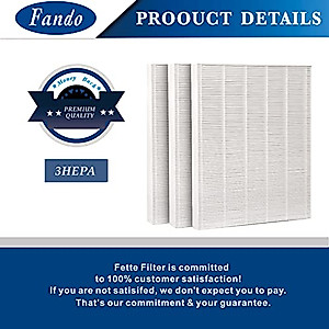 3 Pack C545 Replacement HEPA Filter Compatible with Winix C545, Ture HPEA Filter S Only, Part Number 1712-0096-00