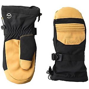 Gordini Kids' Hearth Mitten, Black/Tan, Medium