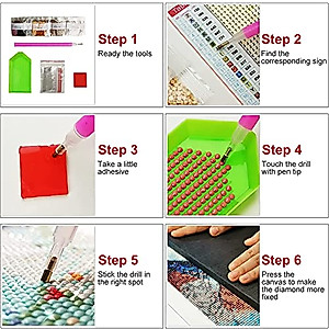 VeGuude Diamond Painting Kits for Adults -Stitch DIY 5D Diamond Art Kits Full Drill Diamond Dots Paintings with Diamonds Gem Art and Crafts Home Decor 12x12inc