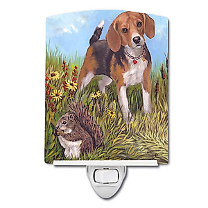 Caroline's Treasures PPP3016CNL Beagle Hunter Hunted Ceramic Night Light Compact, UL-Certified, Ideal for Bedroom, Bathroom, Nursery, Hallway, Kitchen, 6x4x3, Multicolor