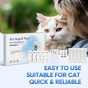 PawsXfun Cat Healthy FPV Test Kit for Cats - Accurate & Quick 5-Pieces Home Detection in Feces in 5-10 Minutes! Easy to Use Non-Invasive Early Diagnosis Tool Suitable for All Breeds & Ages