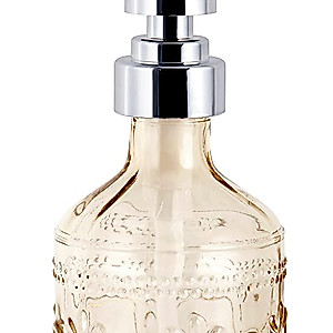 Allure Home Creation Floral Hedge 3-Piece Tinted Glass Bathroom Accessory Set Blush Pink