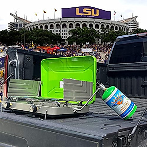 Flame King Refillable 1LB Empty Propane Cylinder Tank - Reusable - Safe and Legal Refill Option - DOT Compliant - 16.4 oz, Green