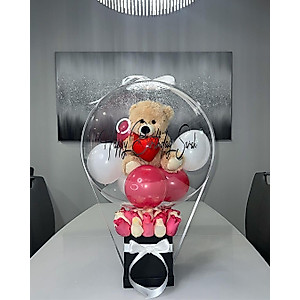 Tcwlyfc Big Clear Balloons for Stuffing- 15Pack 26inch Wide Mouth Bobo Balloons for Stuffing, Bulk Transparent Balloons Decor For Valentine's Day, Birthday, Weddings, Baby Showers, Party Decorations