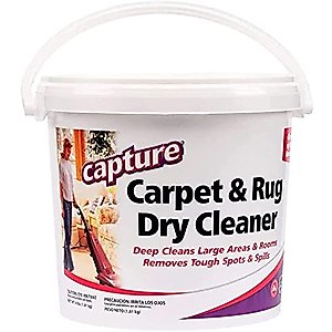 Capture Carpet & Rug Dry Cleaner w/ Resealable lid - Home, Car, Dogs & Cats Pet Carpet Cleaner Solution - Strength Odor Eliminator, Stains Spot Remover, Non Liquid & No Harsh Chemical (4 Pound)